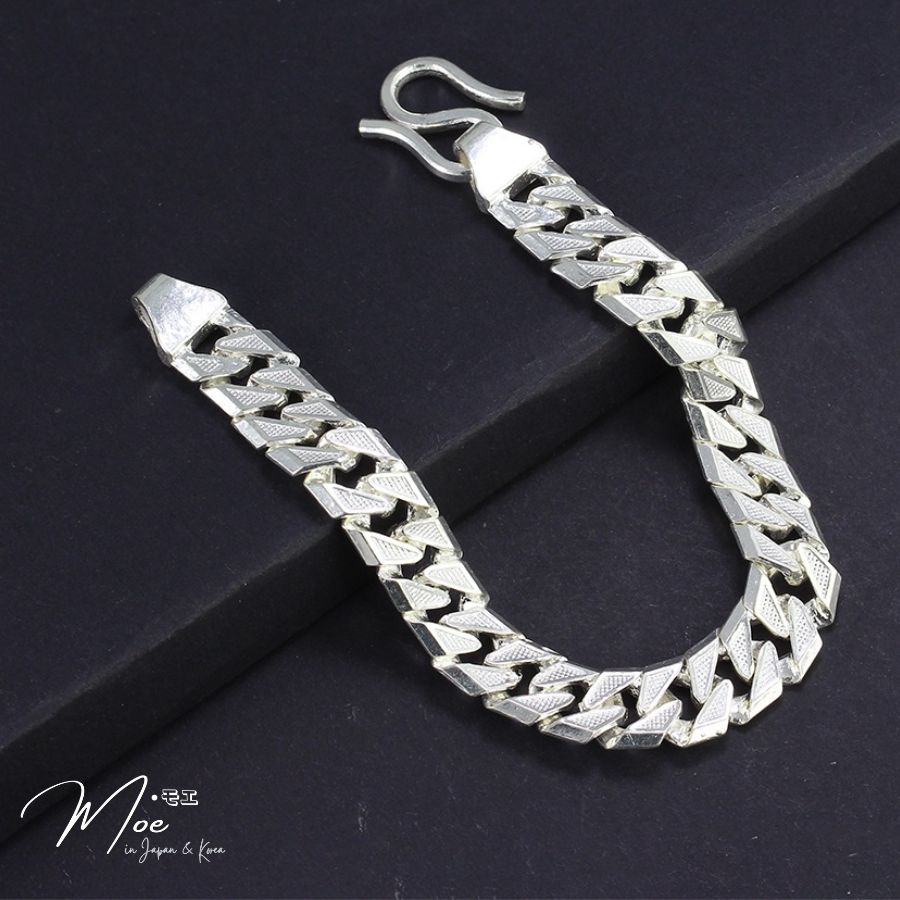 MT6 - Lắc tay nam họng xích lưỡi cưa vân đá cá tính (7c) | trangsucmoe