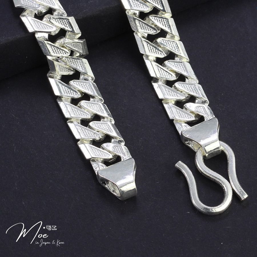 MT6 - Lắc tay nam họng xích lưỡi cưa vân đá cá tính (7c) | trangsucmoe