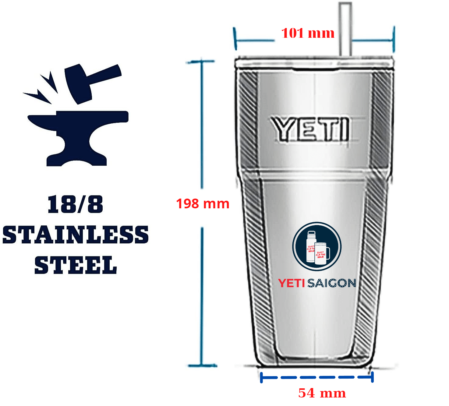YETI STACKABLE 26oz (770ml) - yetisaigon
